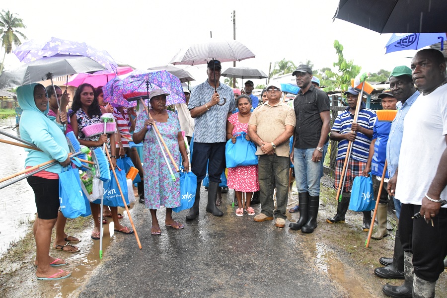 West Bank Demerara residents get flood clean-up support; drainage ...