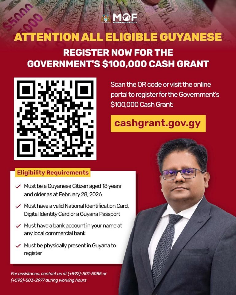 GY$100,000 cash grant online portal goes live – finance minister ...